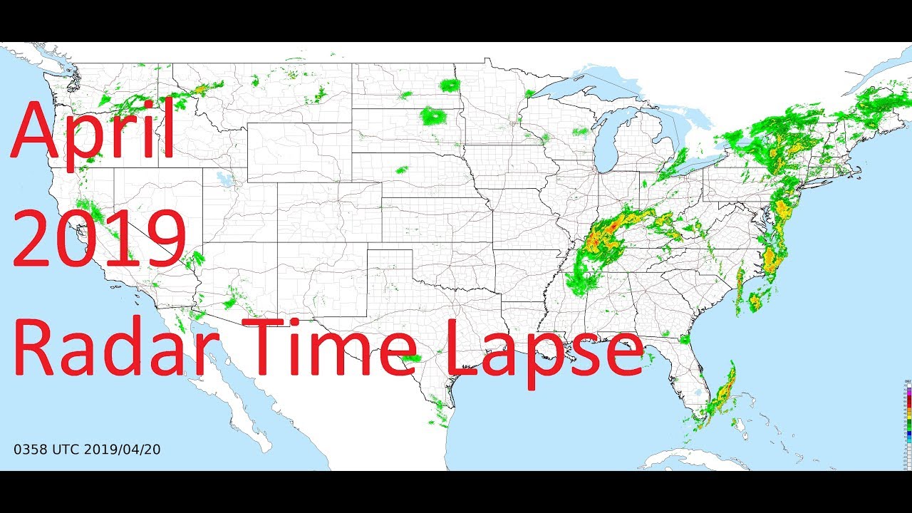 April 2019 US Weather Radar Time Lapse Animation - YouTube