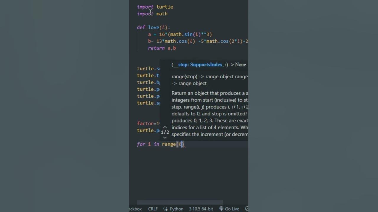 Turtle Graphics Python ️ ️ Red Heart Love Short 12 Coding Codingfun Python Turtle Youtube