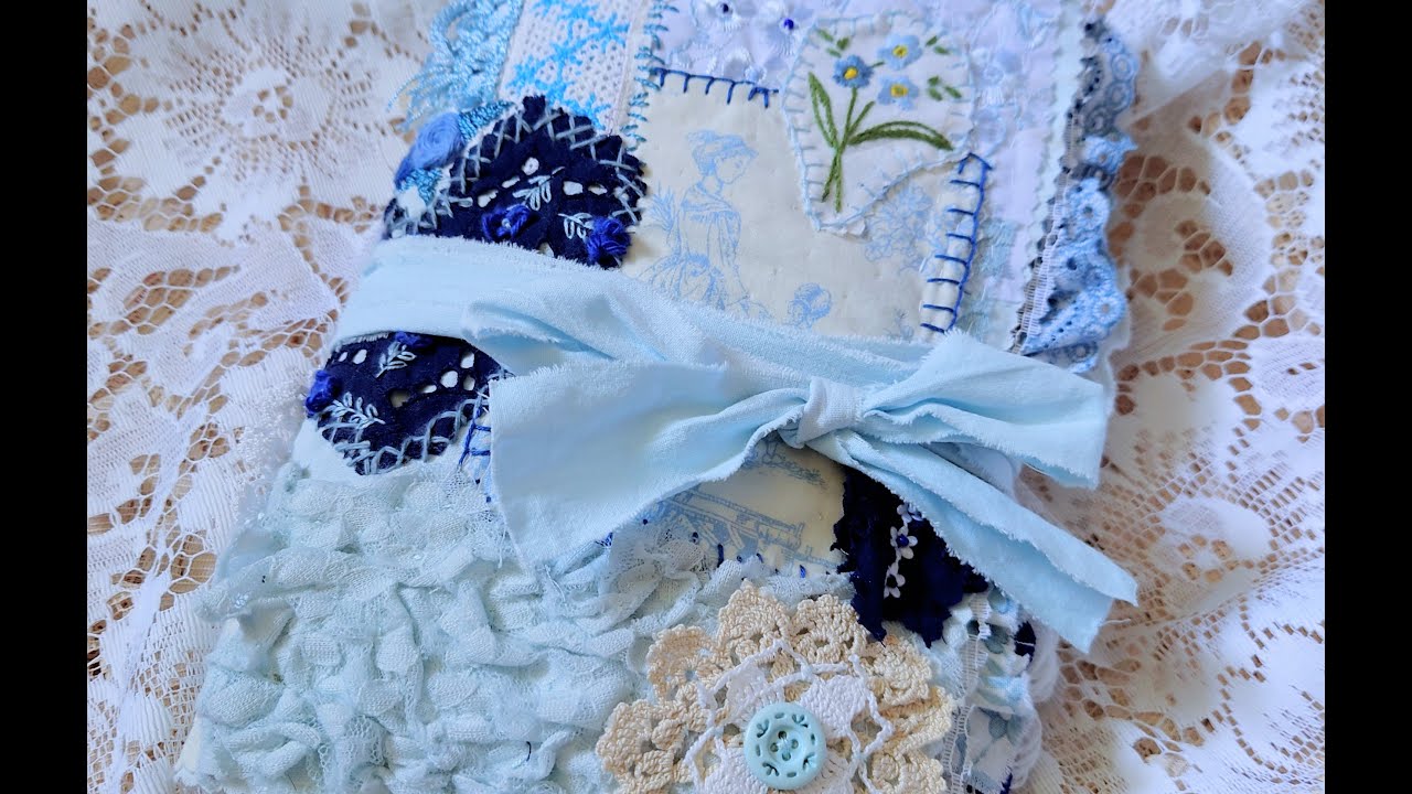 Blue journal collection no.2 slow stitched soft cover journal flip ...