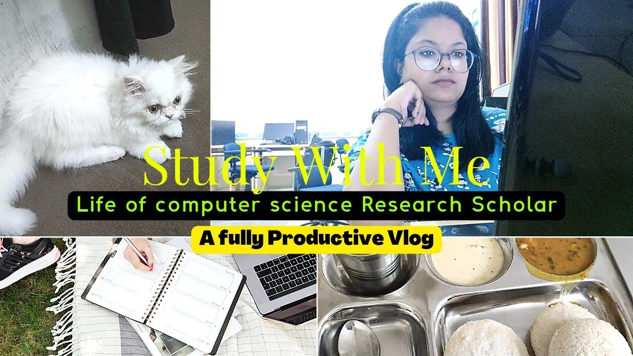 Life of computer science PhD scholar,3 min Vlog|full day productive ...