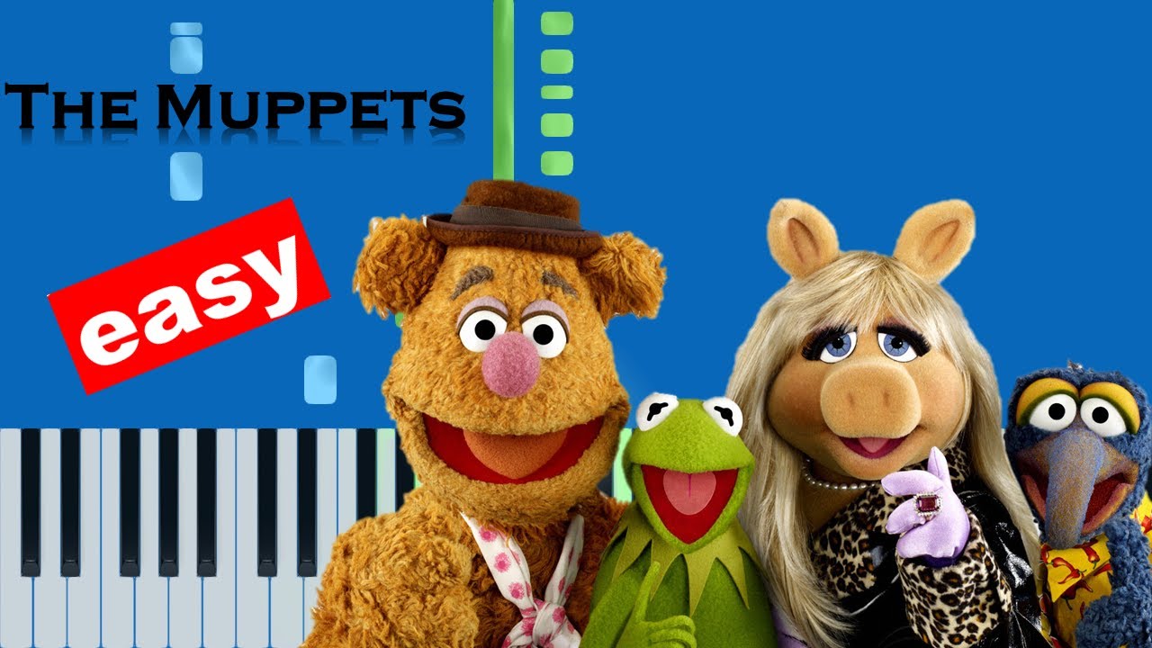 The Muppets Theme Song (Slow Easy) Piano Synthesia Tutorial - YouTube