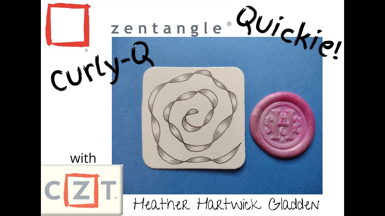 Curly-Q | Zentangle® Quickie - YouTube