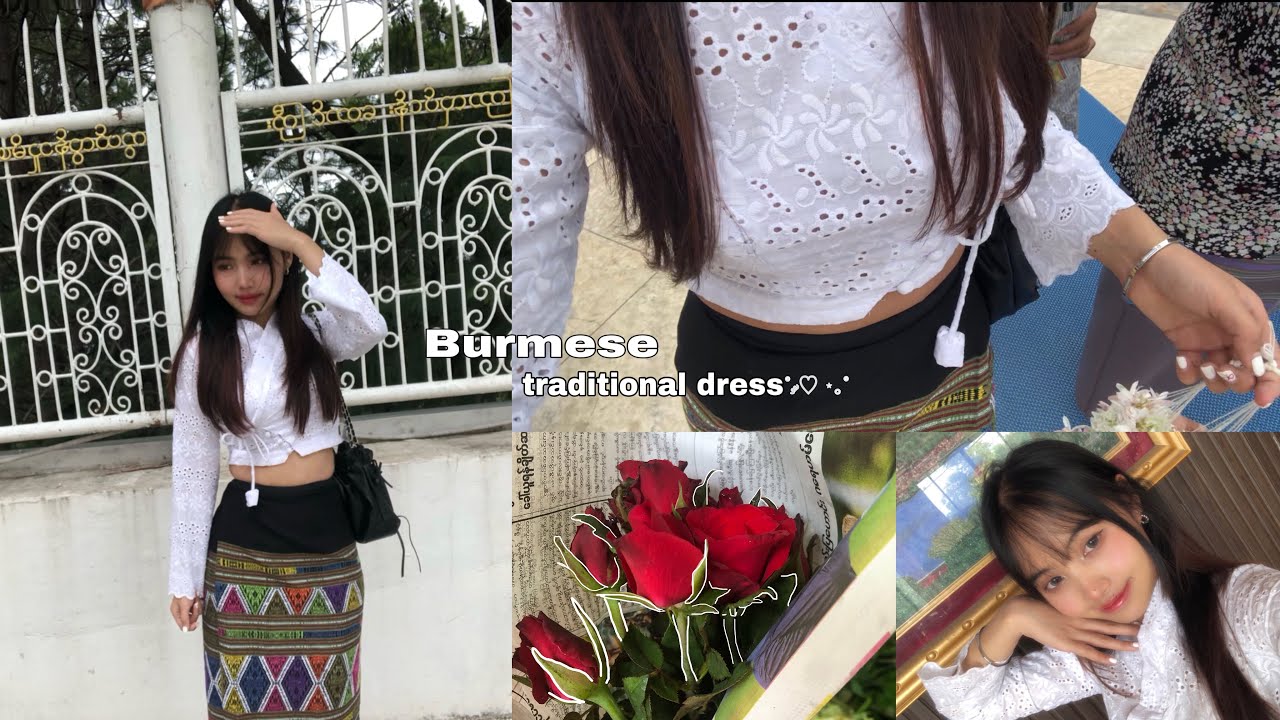 Wearing Burmese Traditional Dress 🇲🇲 - Full moon day of War Soo,Wake up ...