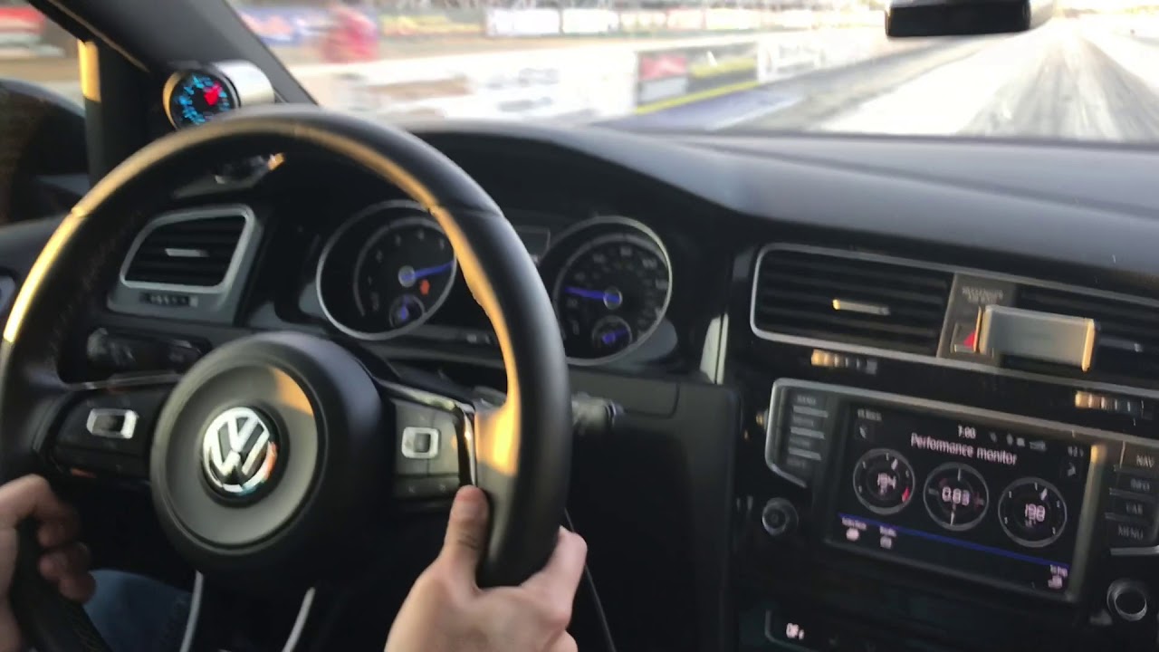 MK7 Golf R Stage 2 Eurodyne 1/4 Mile In Car - YouTube