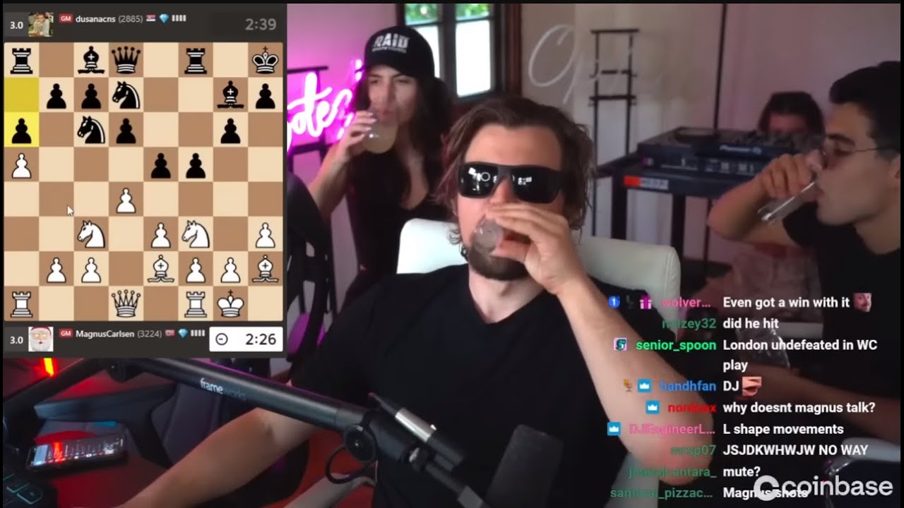 Сoncentrated Magnus plays Chess and Drinks Vodka| Tilted Tuesday - YouTube