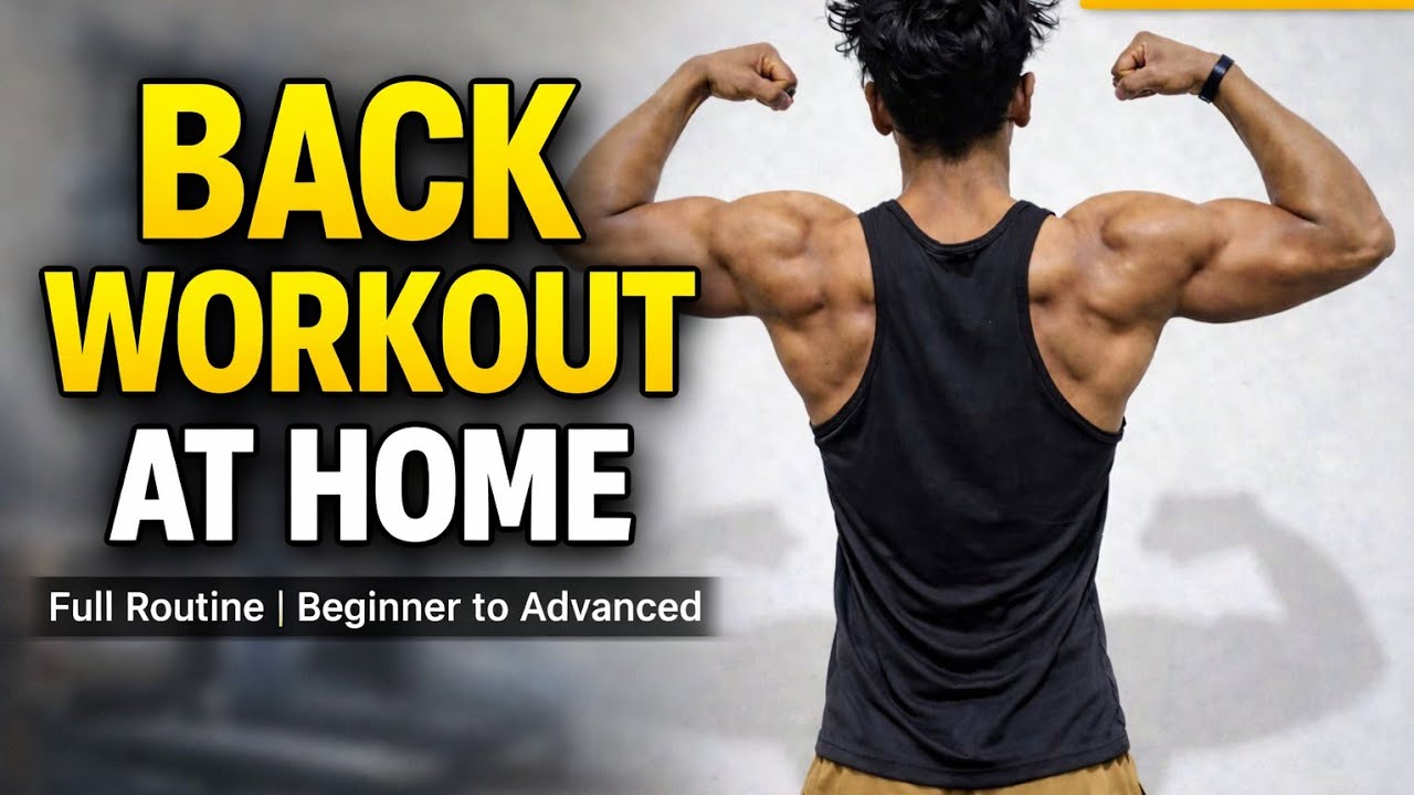 Back Workout at Home 🔥 No Gym No Equipment | Full Back Routine - YouTube