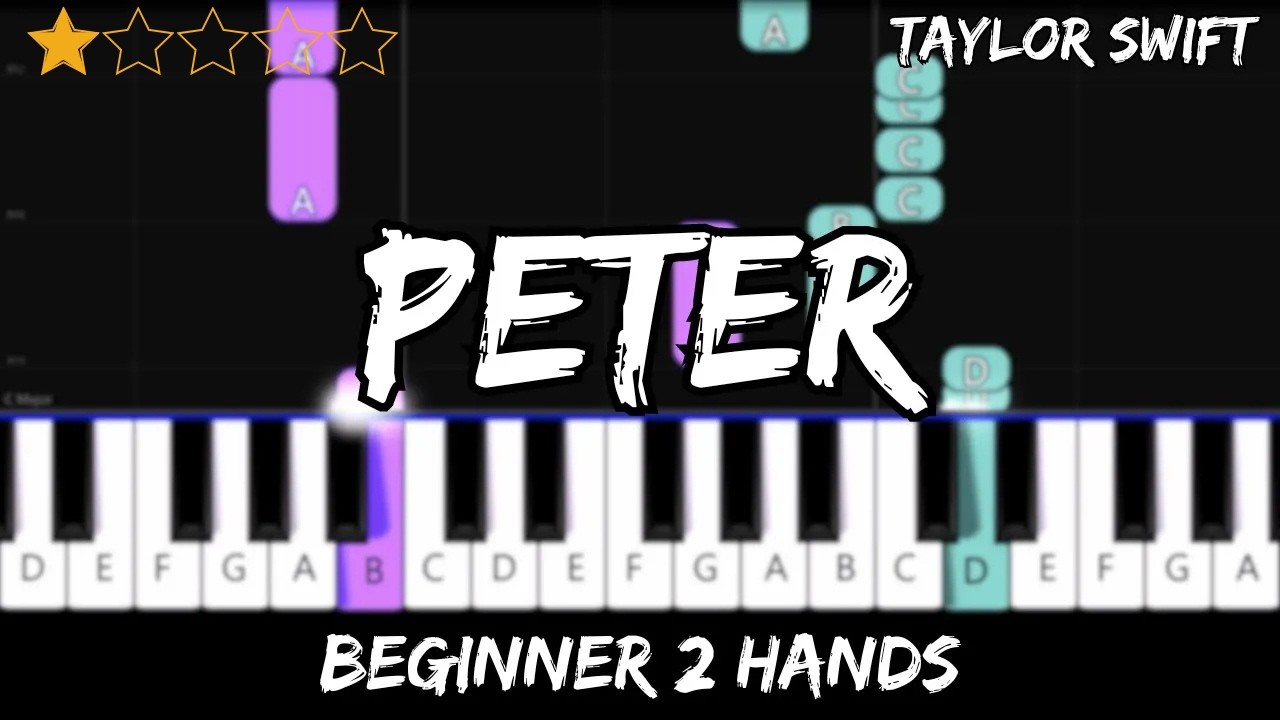 Taylor Swift - Peter - Easy Beginner Piano Tutorial - For 2 Hands - YouTube