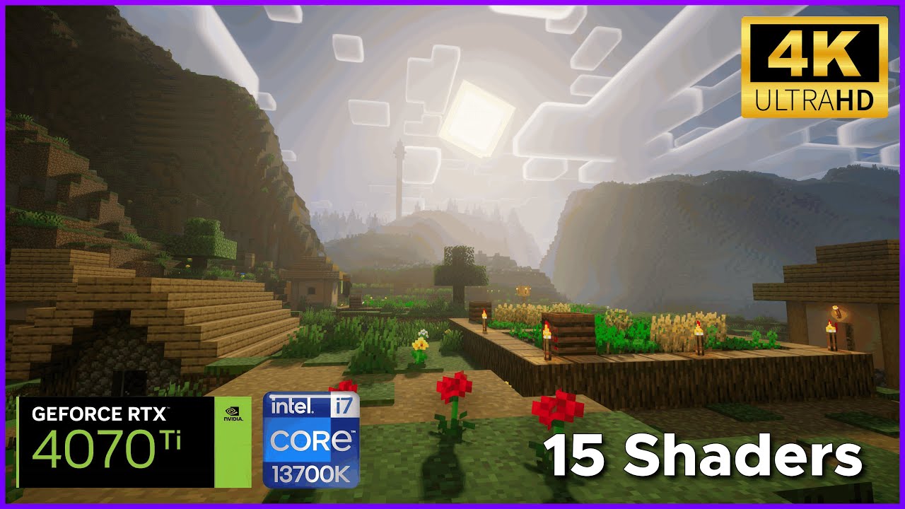 Minecraft: 15 Shaders Benchmark | 4K | RTX 4070 TI + I7-13700K - YouTube