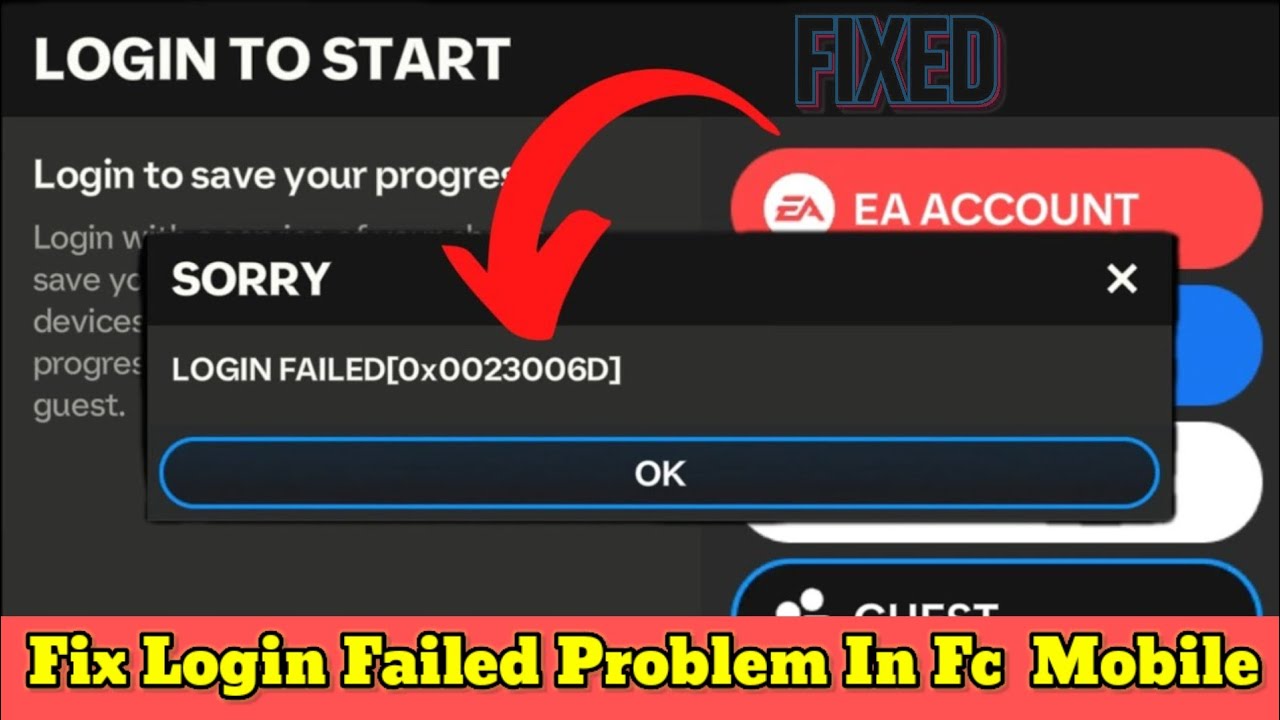 . "FC Mobile Login Error Fix Simple Steps to Solve It!"|"Can't Log In ...