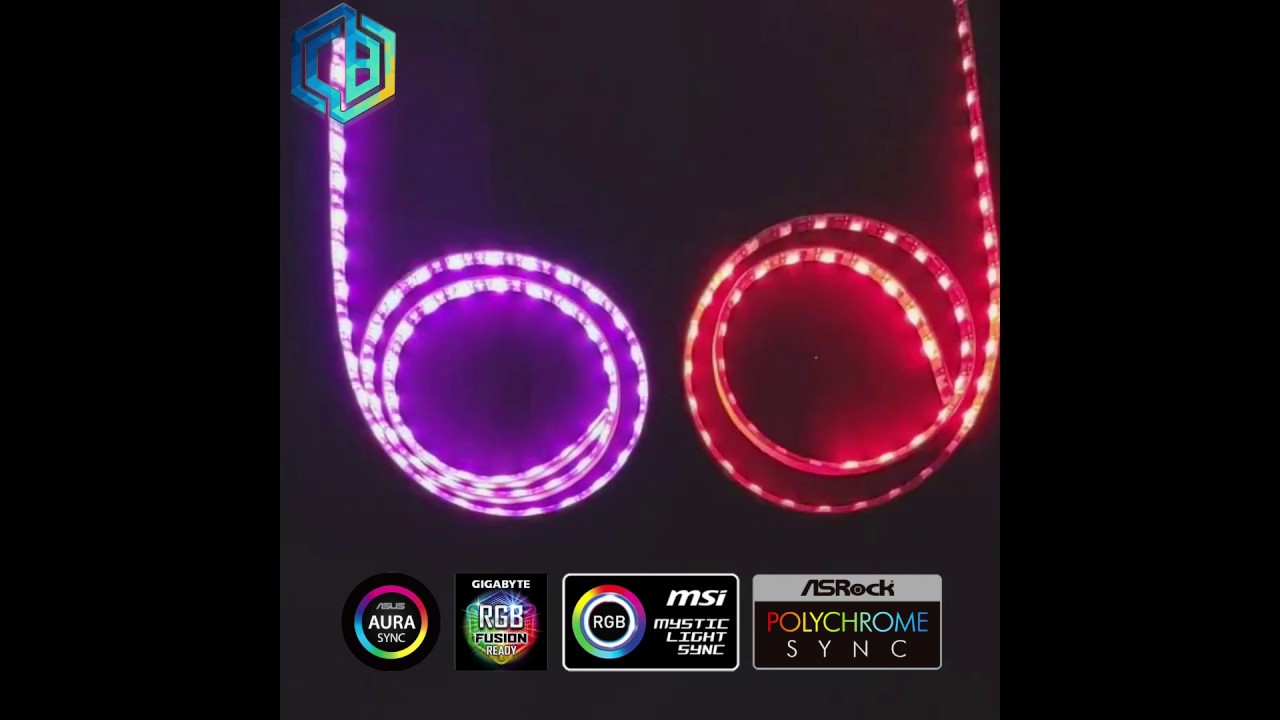 RGB 12v / 5v Strip with Motherboard synchronization - YouTube