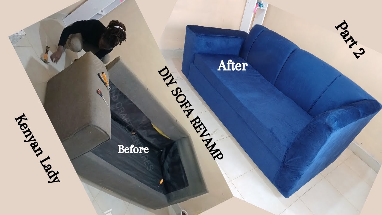 How To Make Sofa At Home // DIY Couch Revamp // Part 2 - YouTube