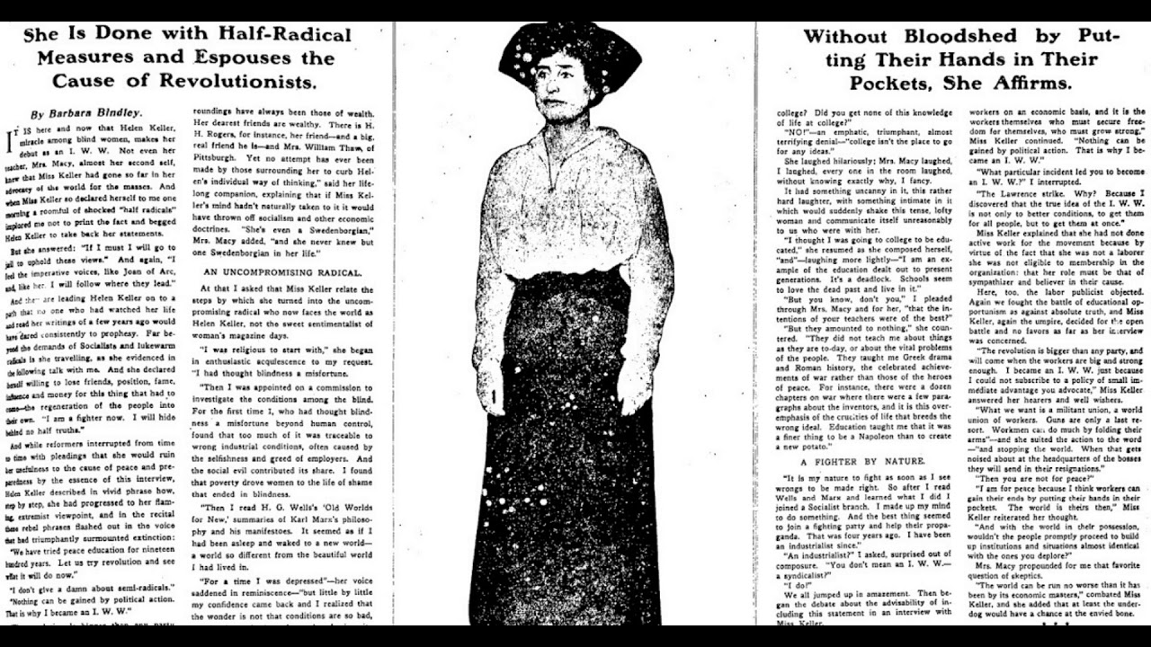 "Why I Became an IWW" - Interview with Helen Keller from New York ...