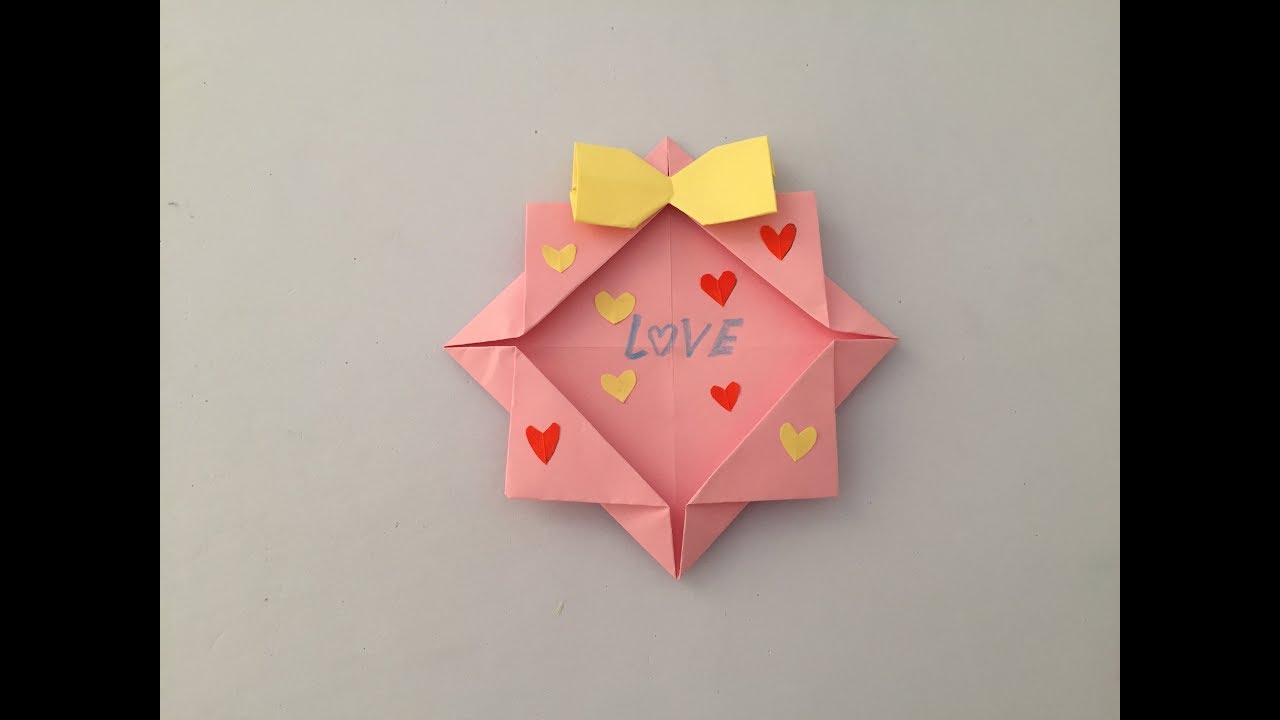 origami Message card พับกระดาษ การ์ดข้อความ 折纸 留言卡 종이 접기、折り紙、 оригами ...