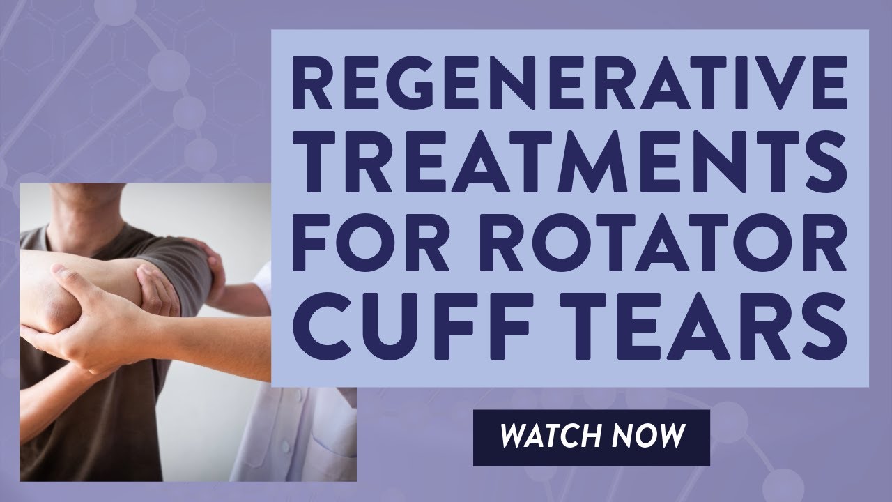 Regenerative treatments for rotator cuff tears - YouTube