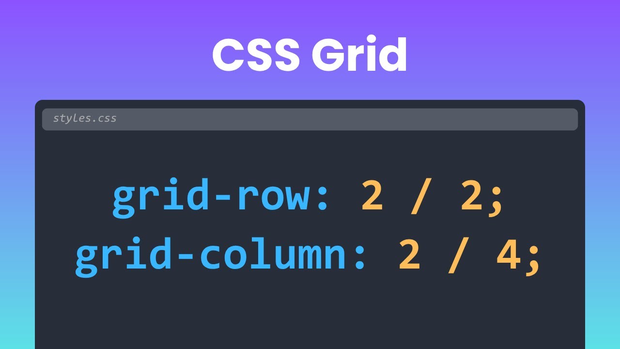CSS Grid Row & Column Placement | grid-row & grid-column Explained! 🔥🔥🔥 ...