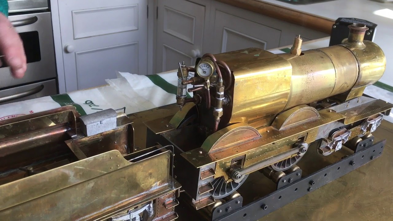 City of Truro - first coal fire / steam test - YouTube