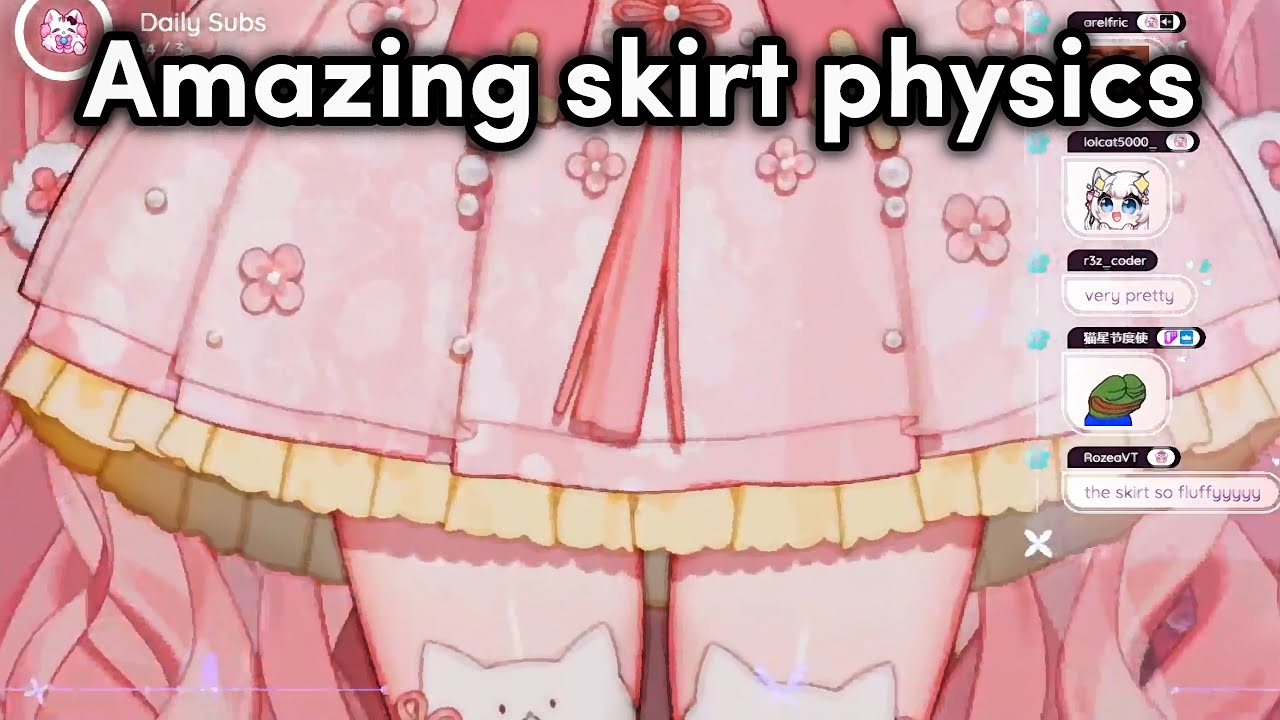 Yuni's skirt physics - YouTube