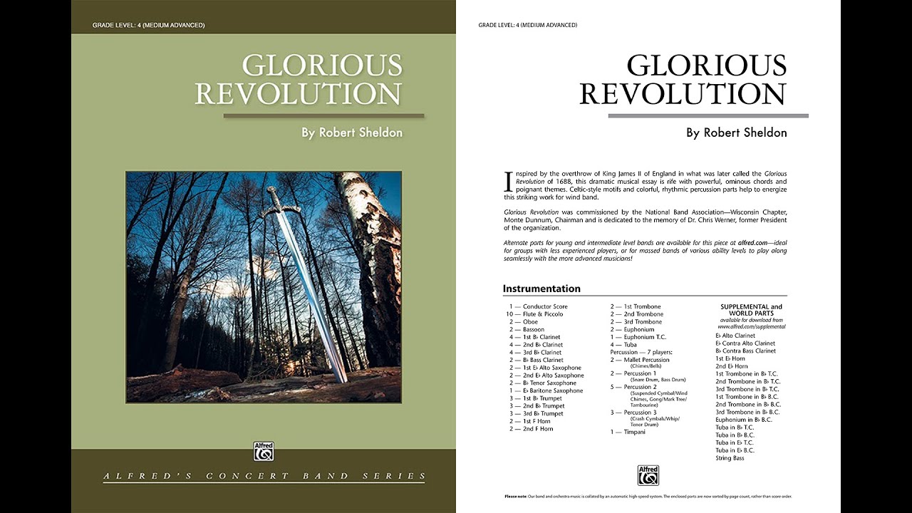Glorious Revolution, by Robert Sheldon – Score & Sound - YouTube