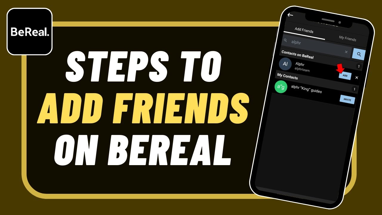 How To Add Friends on BeReal Application ! (2023) - YouTube