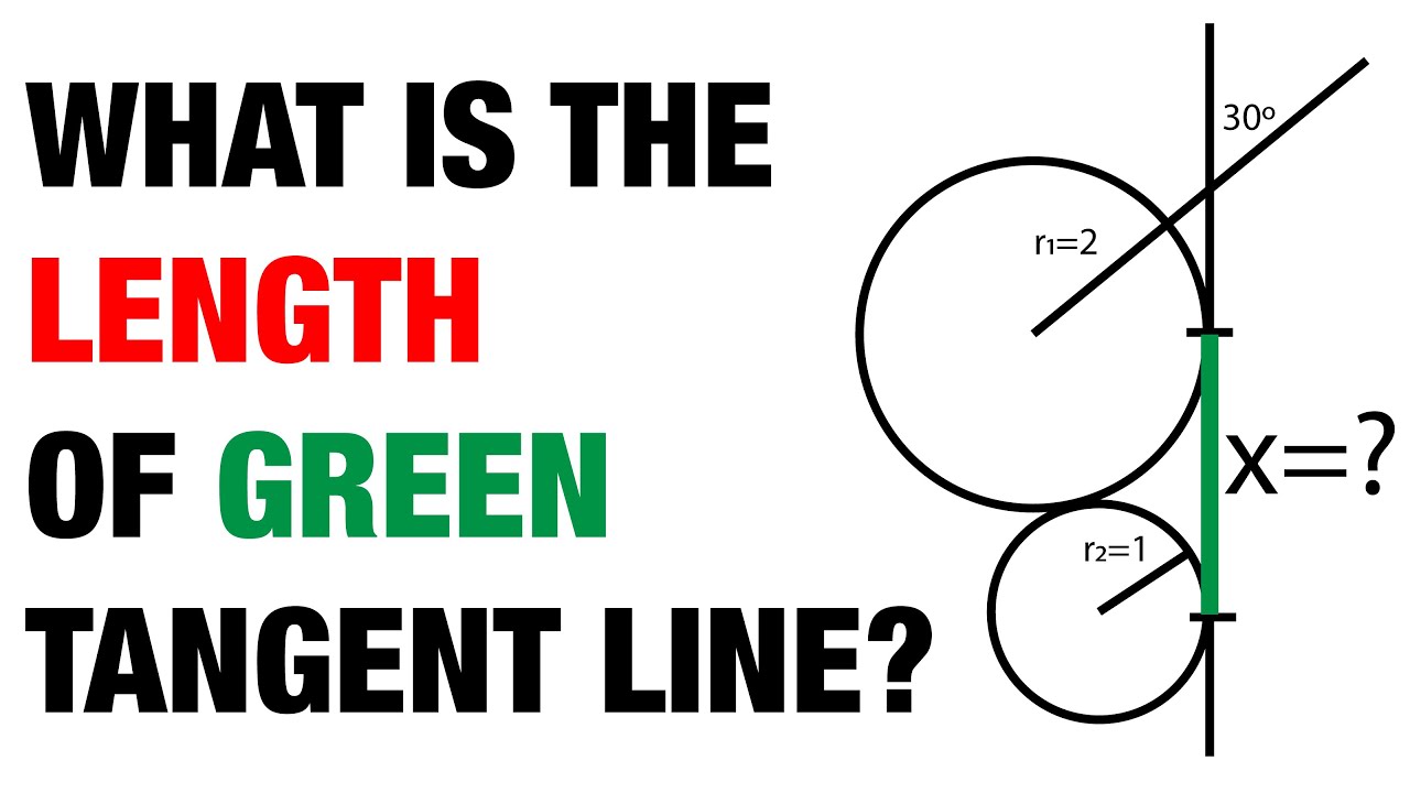 Find the Length of the Common Tangent Line | 8th Grade Math Olympiad ...