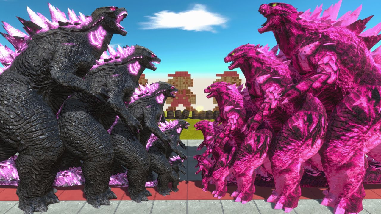 Epic Pink War - GODZILLA 2014 New Empire VS PINK DRAGON GODZILLA ...