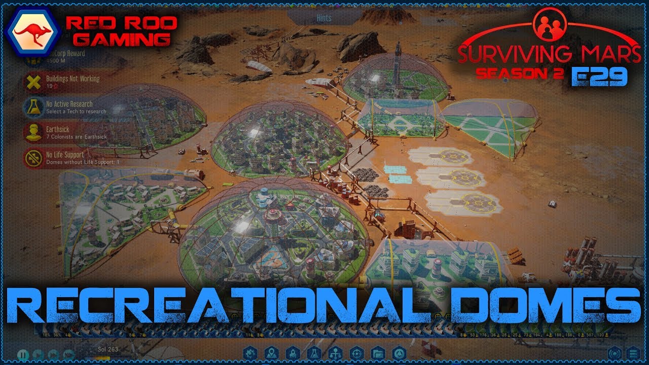 Surviving Mars S02 E29 - Recreational Domes - YouTube
