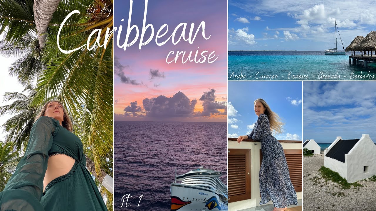 CARIBBEAN CRUISE VLOG🌴 Pt. 1 - Aruba Curaçao Bonaire Grenada Barbados ...