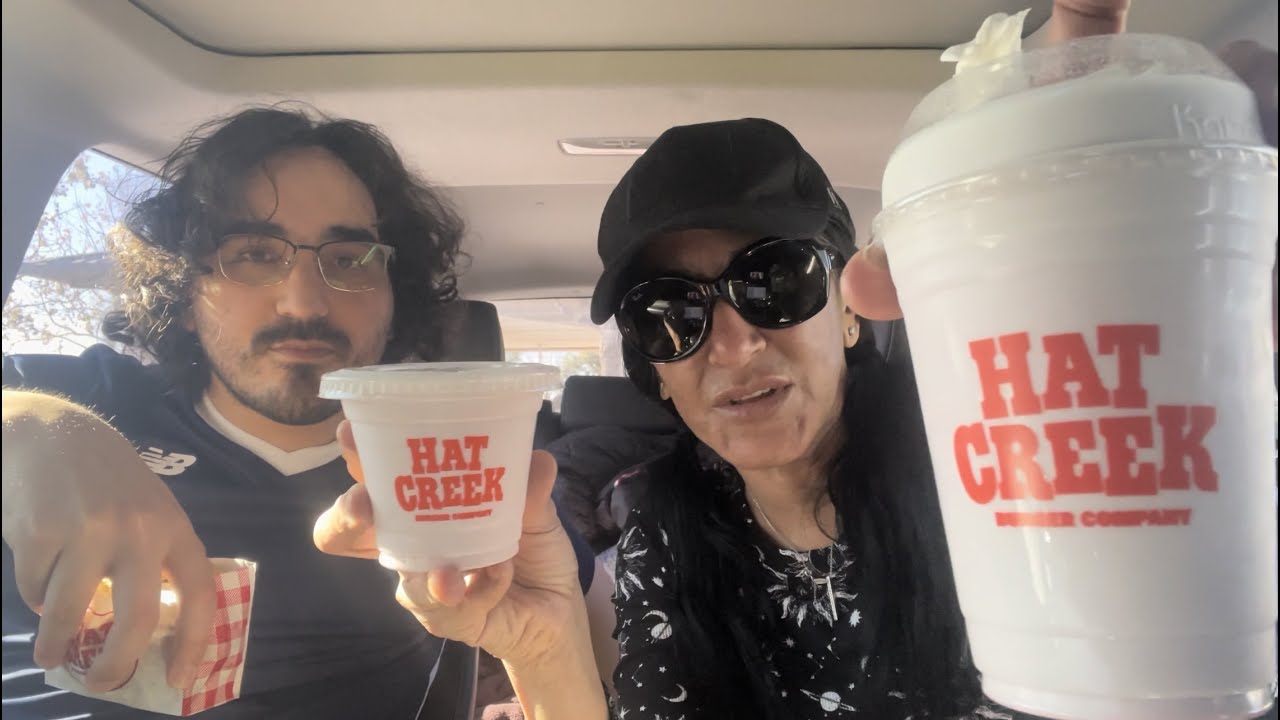 Hat Creek Burger Company Strawberry Shake Loaded Fries Fried Pickles ...