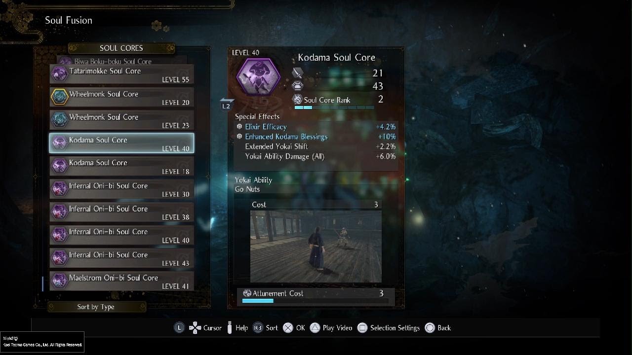 Nioh 2 - Kodama Soul Core - Solve Sudama Riddle to increase drop rate ...