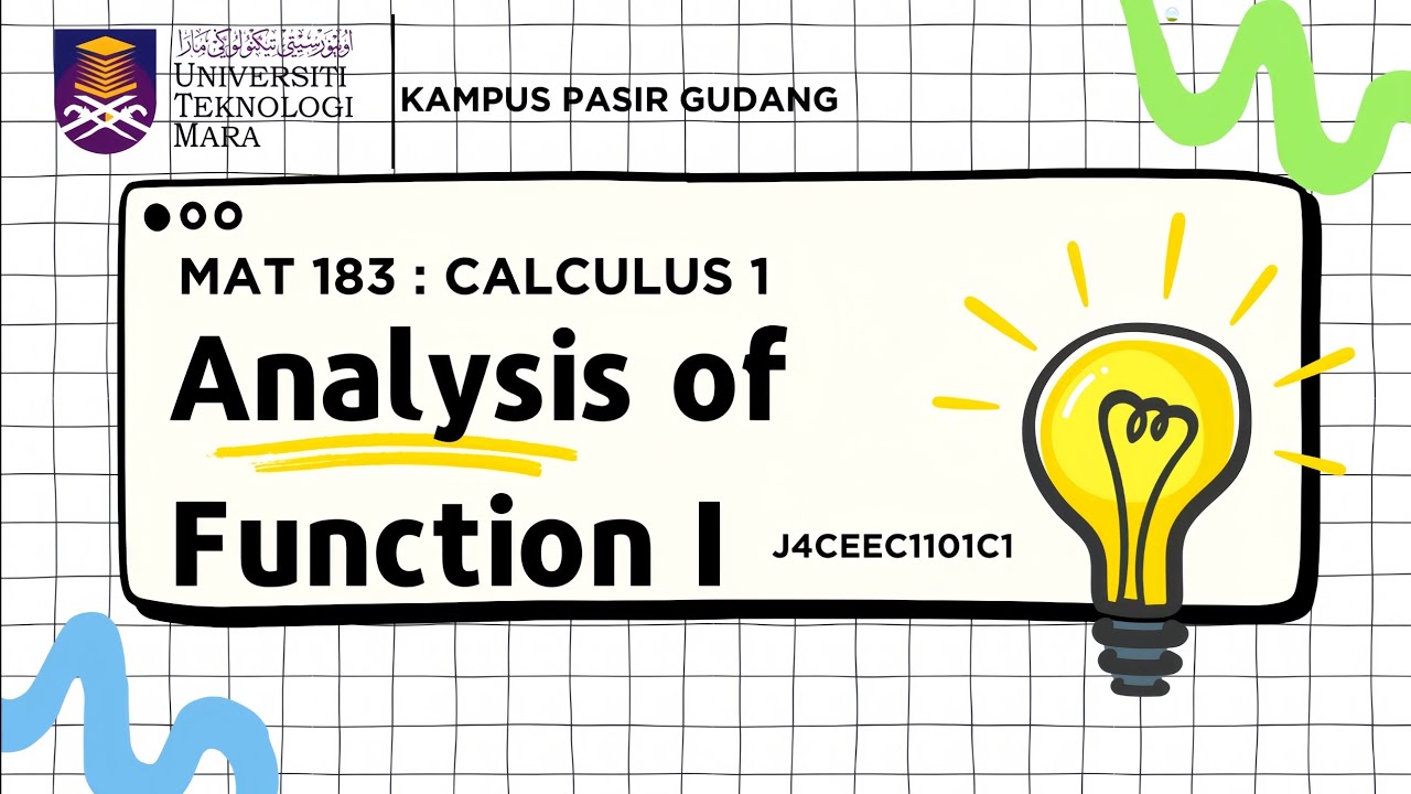 Calculus 1 (MAT183) : ANALYSIS OF FUNCTION 1 - YouTube