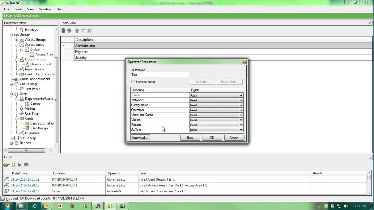 AxtraxNG ver 23.04 - Creating an Operator - YouTube