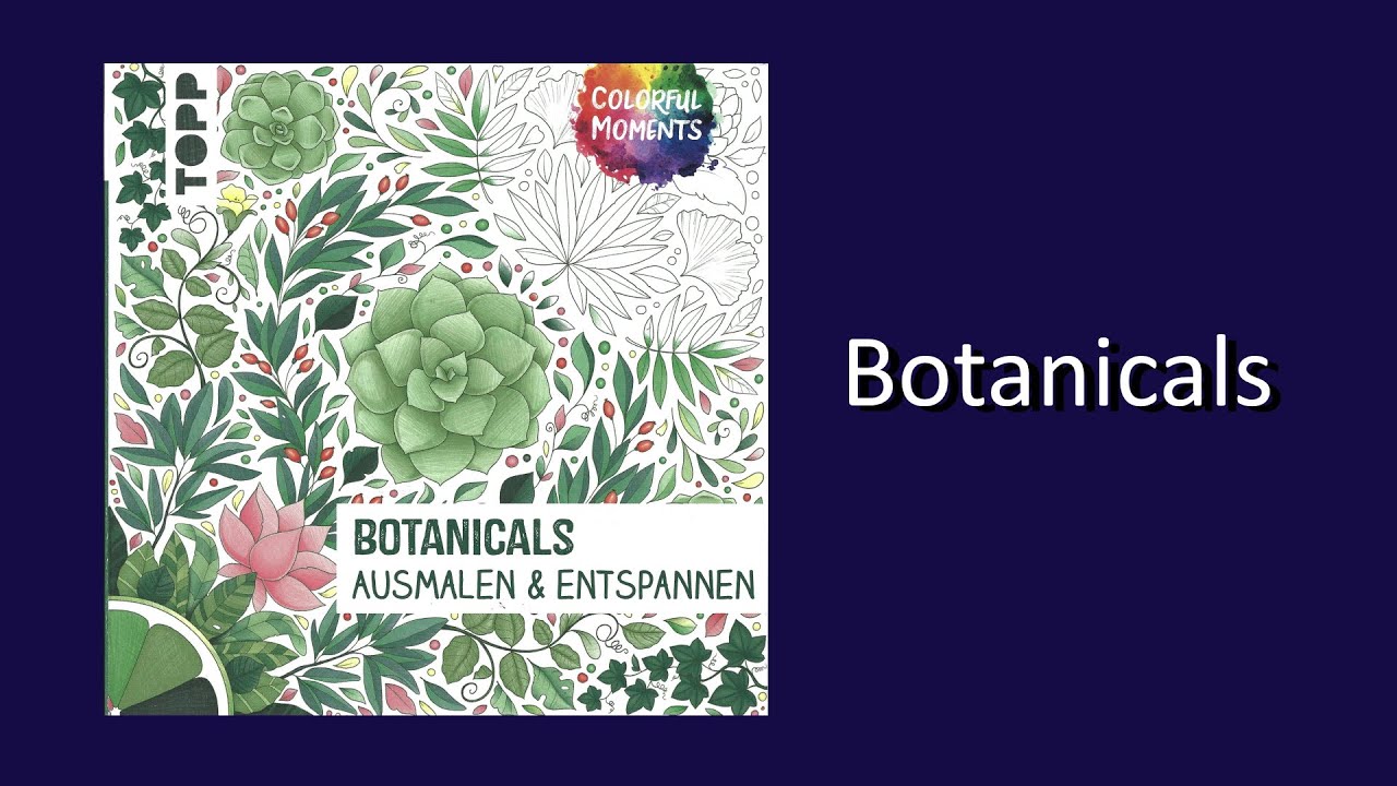 Botanicals by Frechverlag (Topp) Coloring Book Flip Through - YouTube