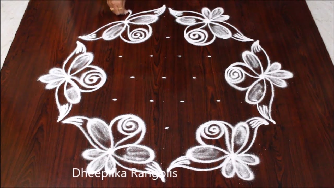 Easy Friday Muggu//Simple and Easy Rangoli designs//Sravana Masam ...