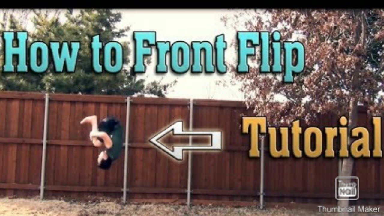 Step by step front flip tutorial (easy) - YouTube