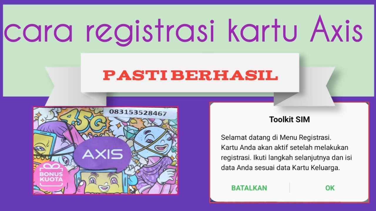 cara registrasi kartu axis - YouTube