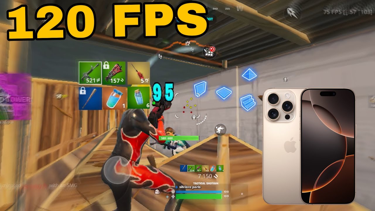 iPhone 16 Pro 120 Fps Fortnite Mobile Gameplay *9 Kills In 2 Games On ...
