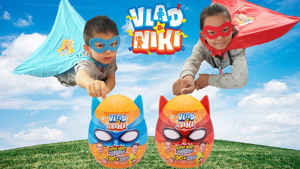 Vlad and Niki Superhero Surprise Egg - Red Surprise Egg / Blue Surprise ...