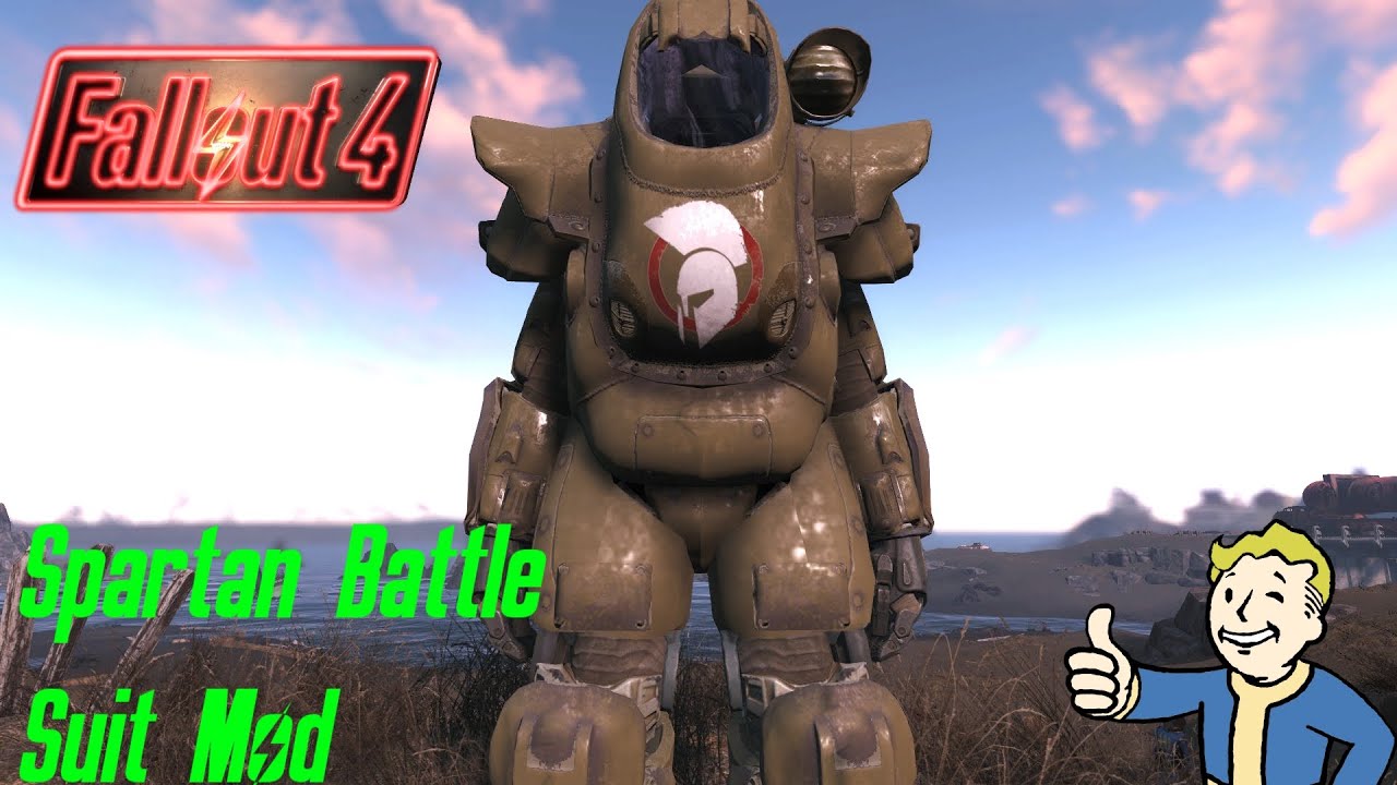Fallout 4 Spartan Battle Suit Mod - YouTube