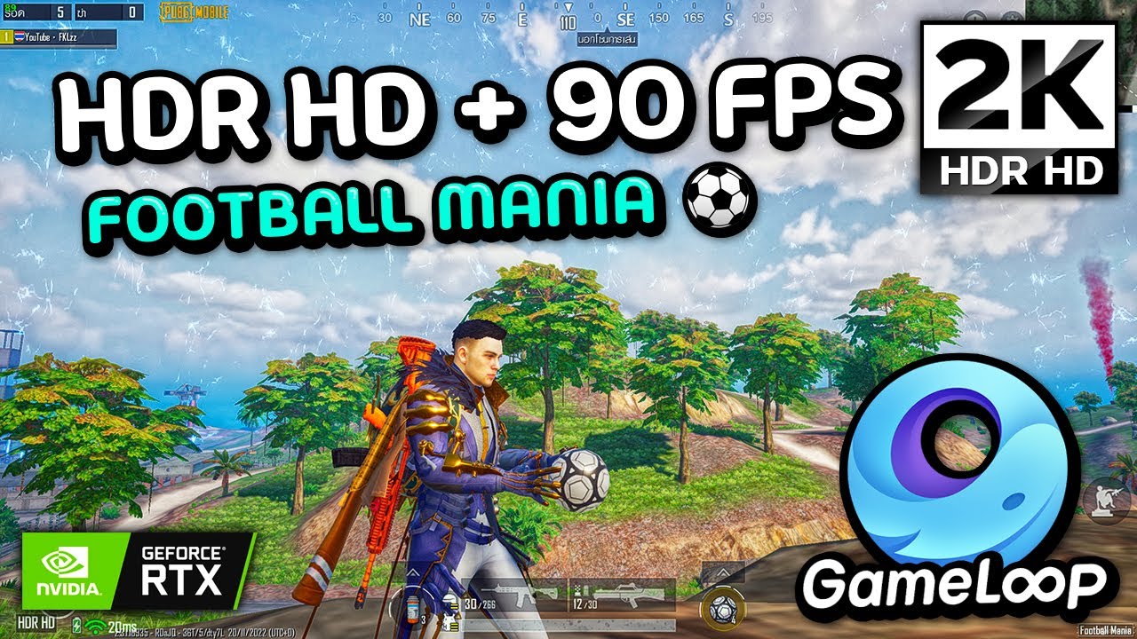 PUBG MOBILE PC 2.3 : 90 FPS + HDR HD 2K | NUSA Football Mania (Gameloop 64 Bit) - YouTube