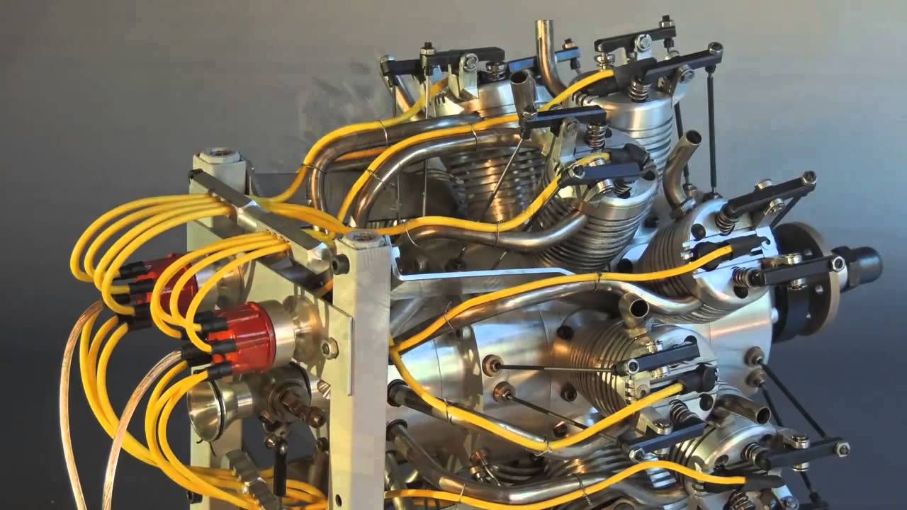 14 cyl double row radial engine Doppelstern Motor 14 Zylinder Diashow # ...