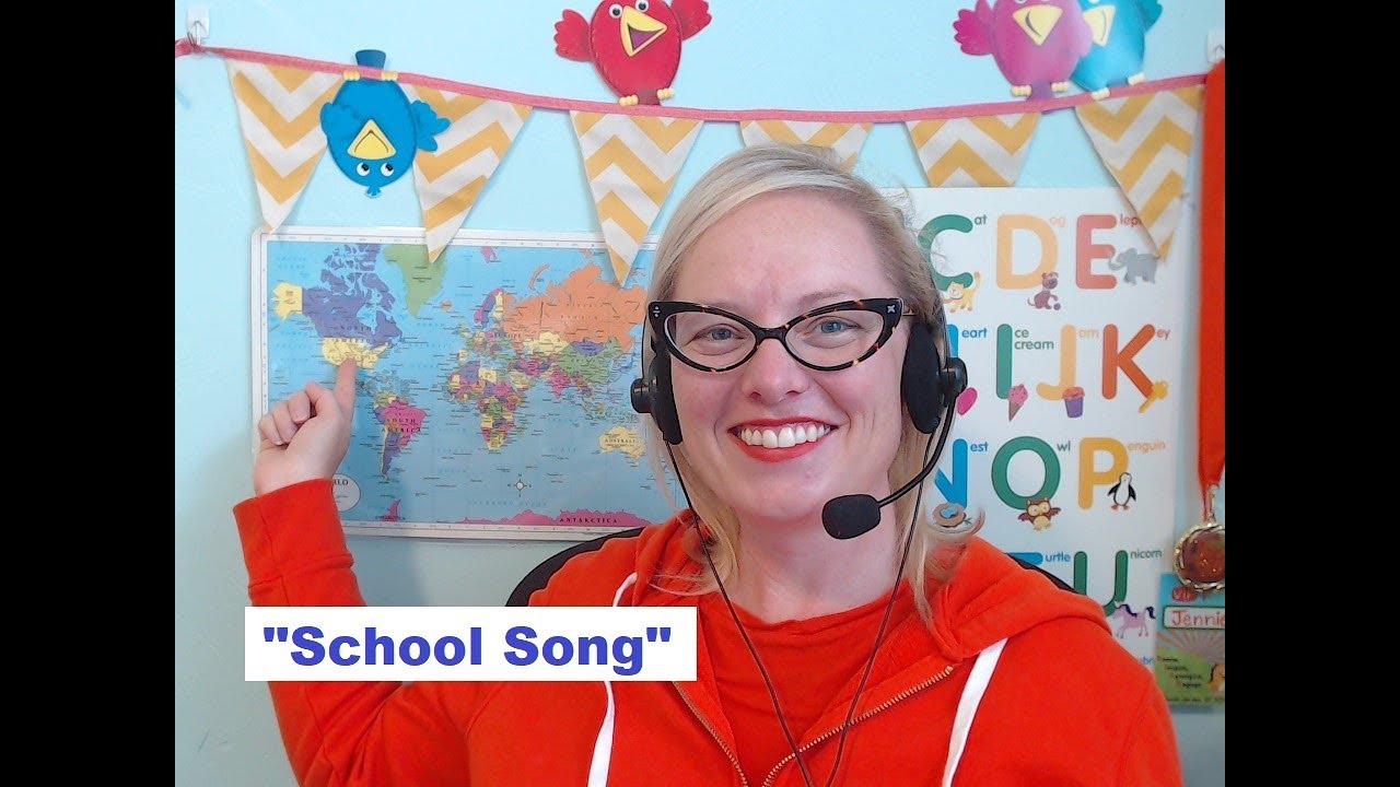 VIPKID SONGS: "School Song" (MC-L2-U12-LC1-2) by Teacher Jennie - YouTube