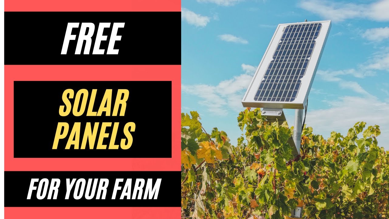 How To Get Free Solar Panels For Your Agricultural Project - YouTube