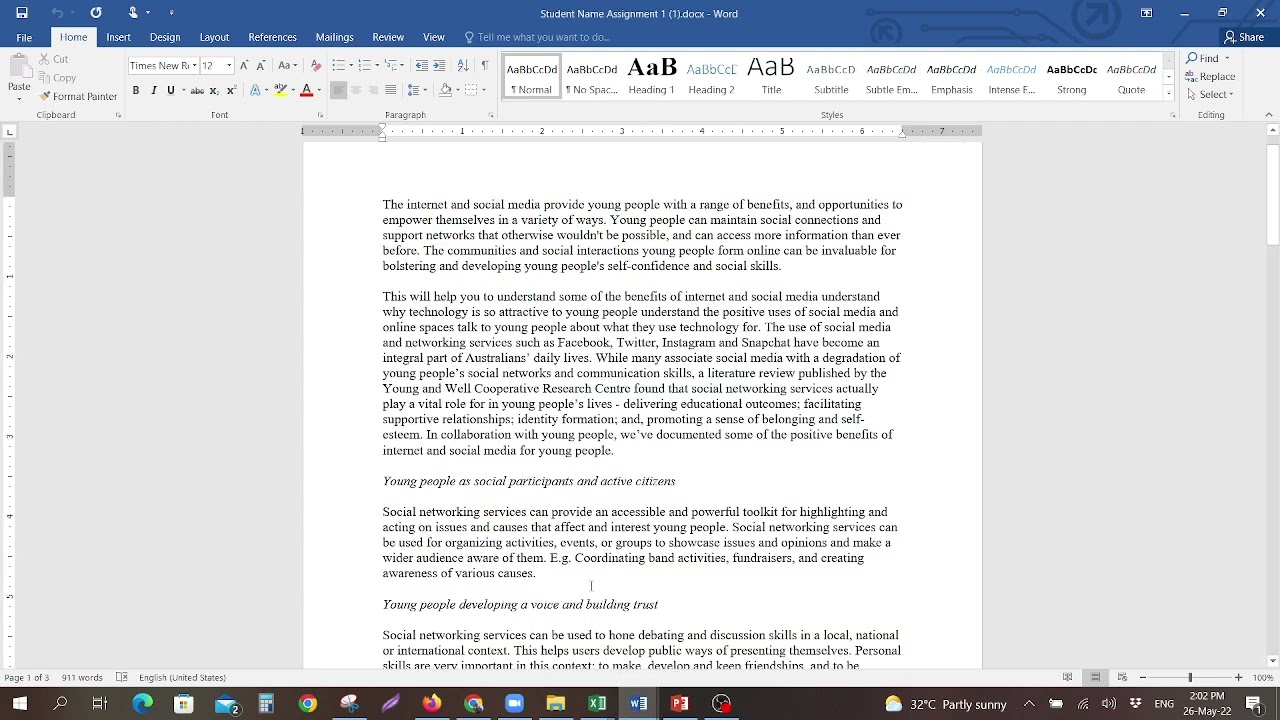 Word Assignment 2021 3 - YouTube