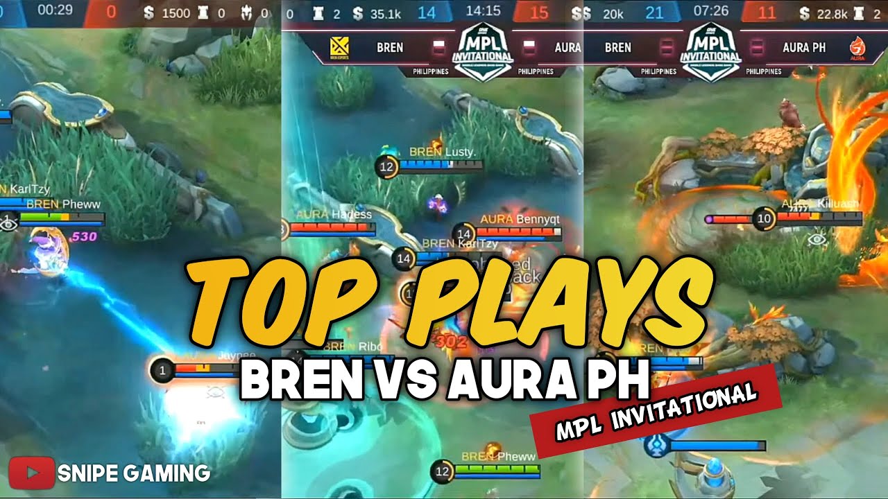 TOP 20 PLAYS FROM BREN ESPORTS VS AURA PH, Flaptzy Lapu, Jaypee Diggie ...