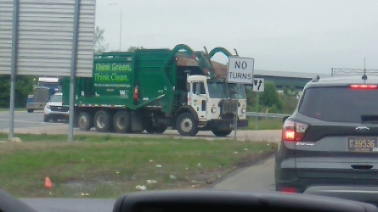 Waste management think green think clean truck - YouTube