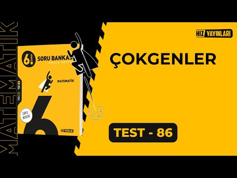 HIZ 6.Sınıf Matematik Soru Bankası Test-86 Çözümleri | ÇOKGENLER (Güncel Müfredat)