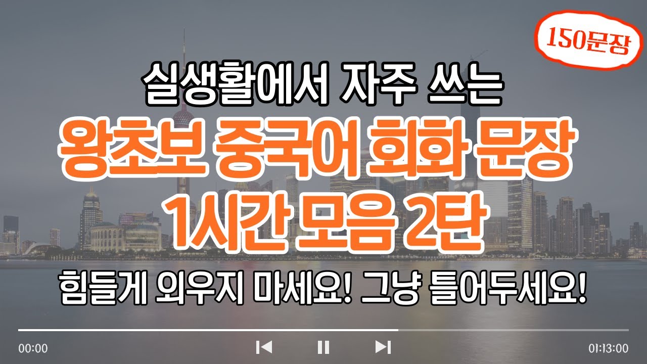 실생활 중국어 문장 2탄|초보자를 위한 중국어 기초 발음 성조 1시간 모음 중국어 중국어기초 중국어회화 Youtube