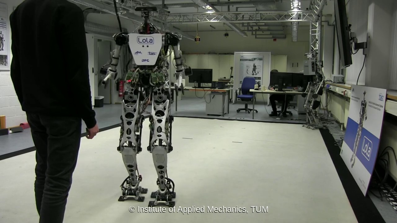 Humanoid Robot LOLA navigates towards a goal among moving obstacles ...