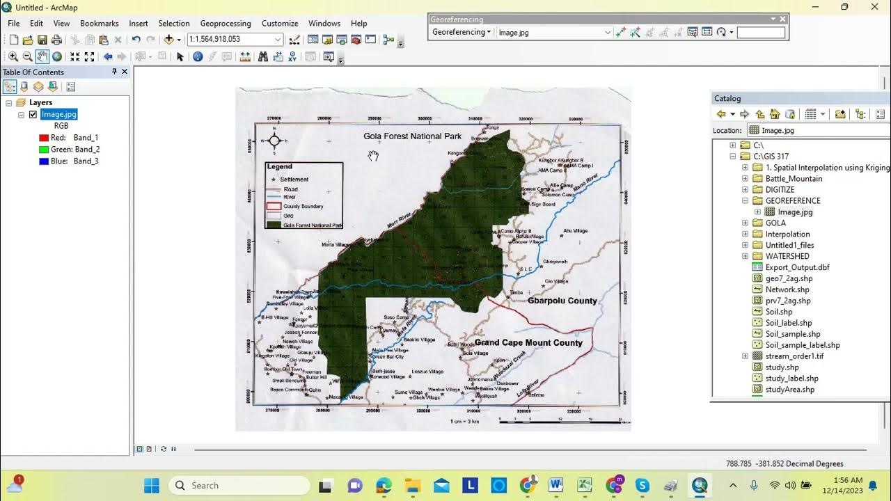 How to Georeference and Digitize Scanned Map in ArcMap - YouTube