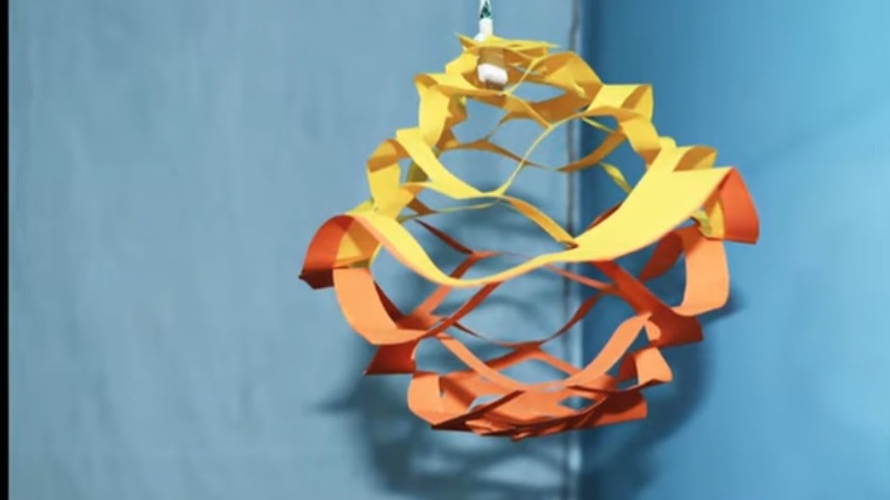 DIY paper spring ball - YouTube